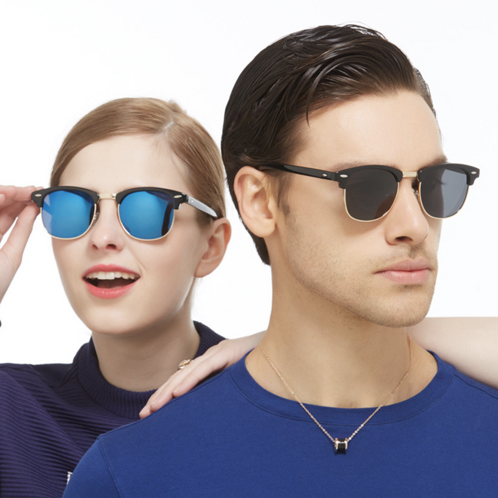 Unisex 'Masters' Half Frame Alloy Sunglasses Astroshadez – ASTROSHADEZ.COM