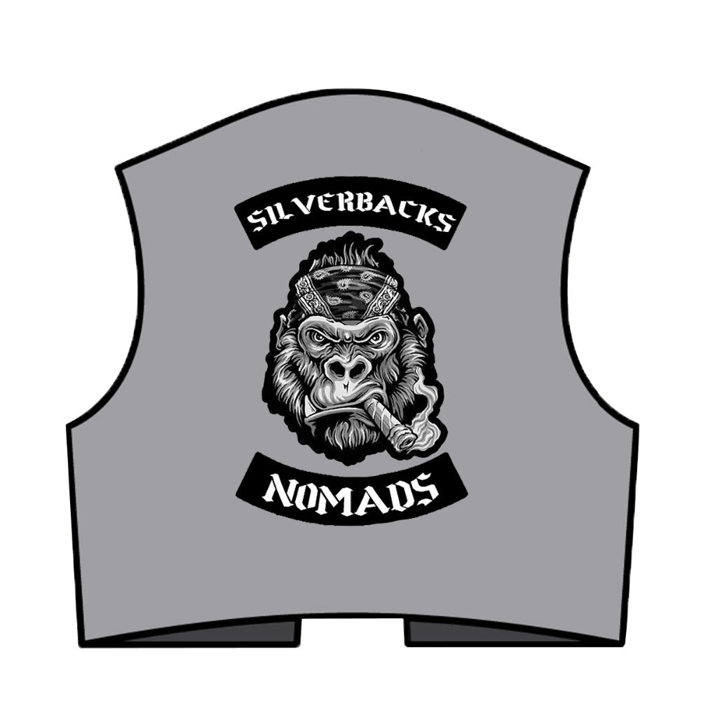 Nomads Silverbacks MC CREW BIKE IRON PATCHES PATCH SET – ASTROSHADEZ.COM